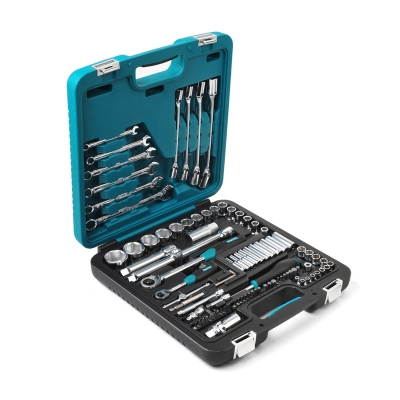 Kamasa 1/4" + 1/2" mm Socket wrench set, 92 parts, MM