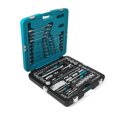 Kamasa 1/2" + 1/4" + 3/8" Socket wrench set, 139 parts, MM / INCH