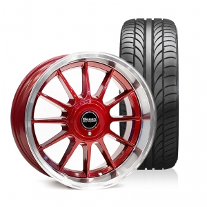 Ocean Super DTM Silver 8,5x18 5x108 ET6 HUB 65,1 - Complete with summer ...