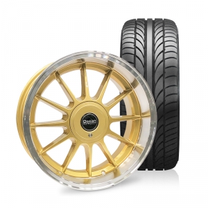 Ocean Super DTM Gold 8,5x18 5x108 ET6 HUB 65,1 - Complete with summer tires