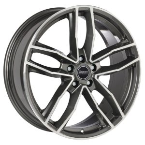 Ocean MK18 Silver 8,5x18 5x108 ET6 HUB 65,1 - Complete with summer tires